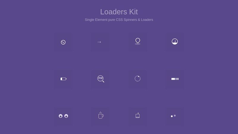 Pure CSS Loaders kit