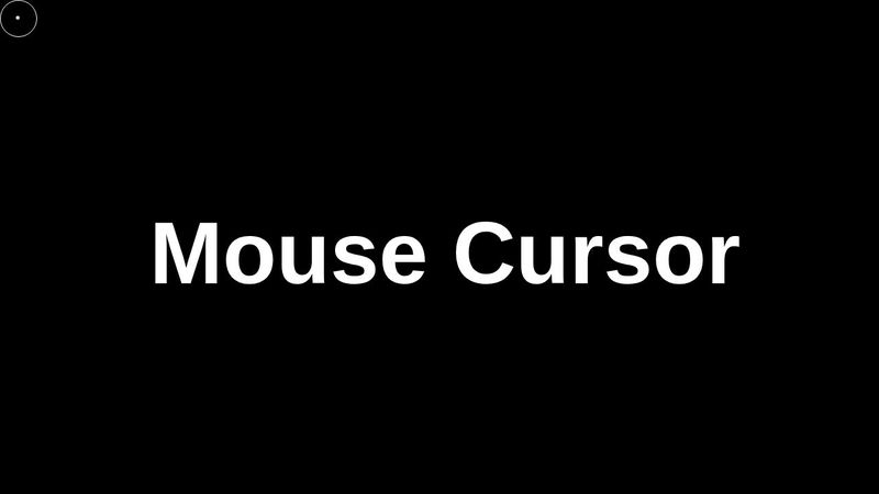 Mouse Cursor JS + CSS