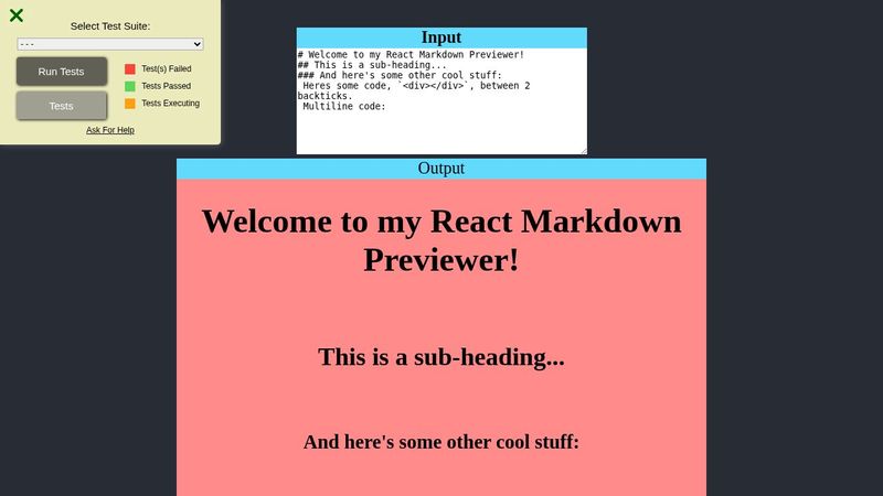 Freecodecamp Markdown Previewer