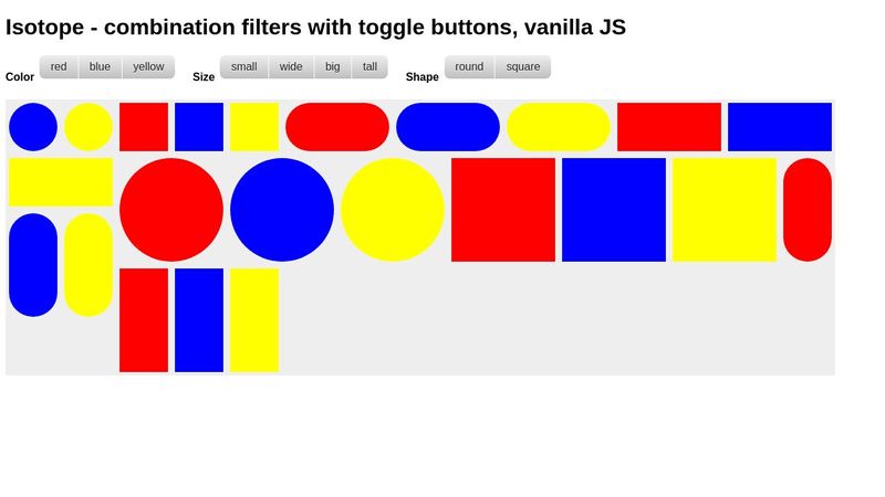 JS + Isotope | Filter & Sort