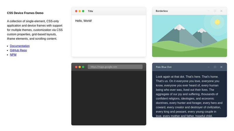 Demo: CSS Device Frames