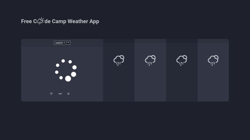 FreeCodeCamp Weather App