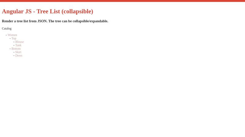 Angular JS - Tree List (collapsible)