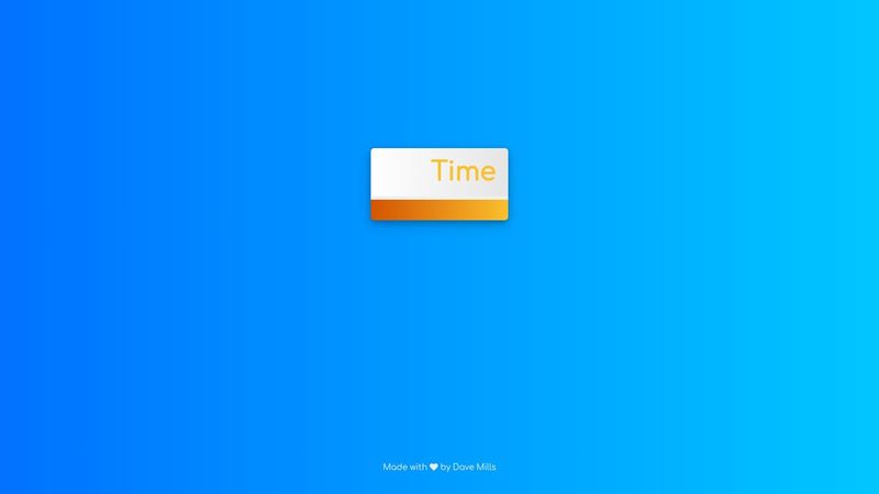 Time Display - CSS