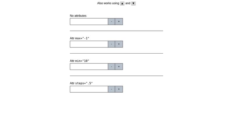 Experiment: input spinner with pure JavaScript