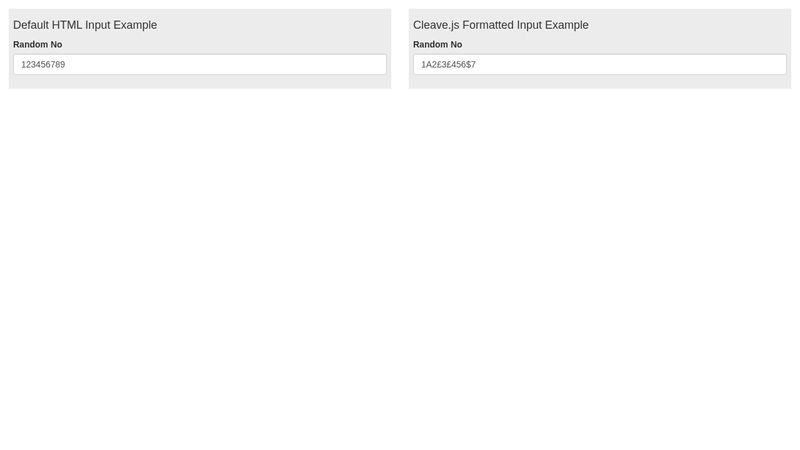 Cleave.js Custom Formatting