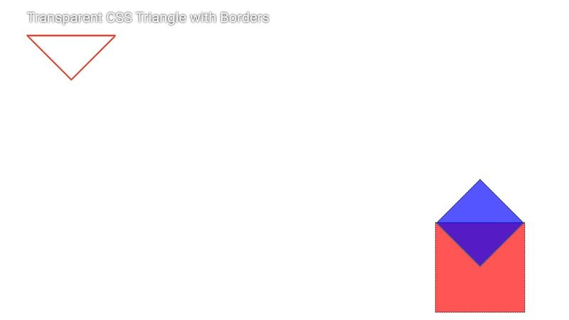 Transparent CSS Triangle with borders