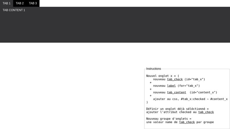 simplest tabs (full CSS)