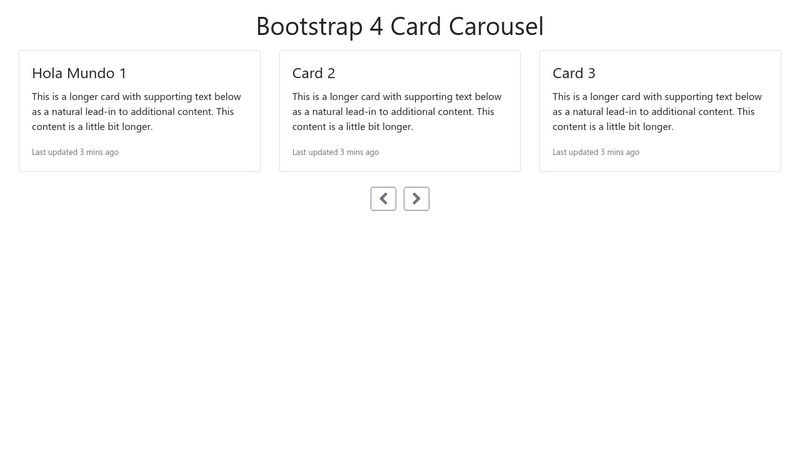 Bootstrap 4 Card Carousel (WIP)