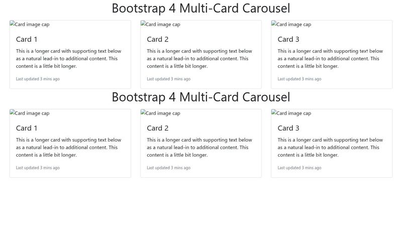 Scrolling Bootstrap 4.3 Card Carousel