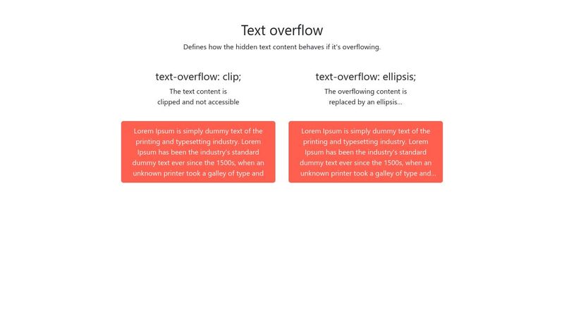 Text overflow
