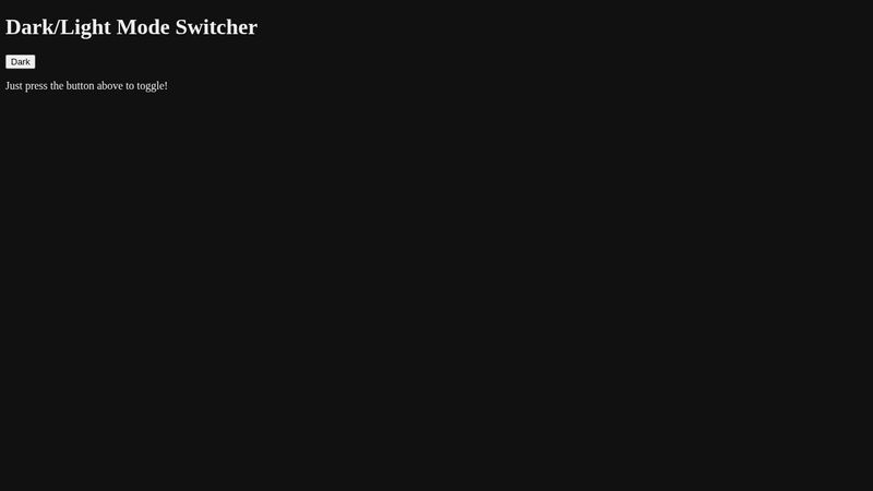 Dark -Light Mode Switcher