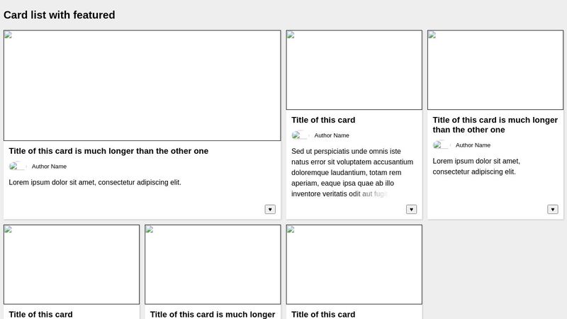 CSS grid card list