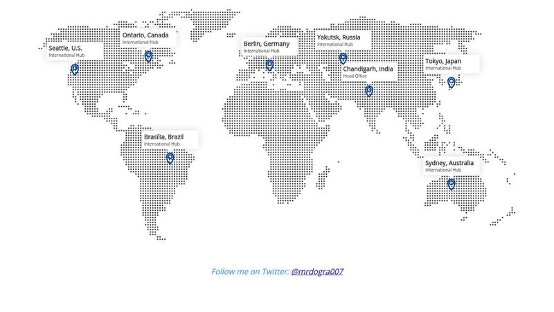 World map location pin SVG based vector plugin - Force Framework