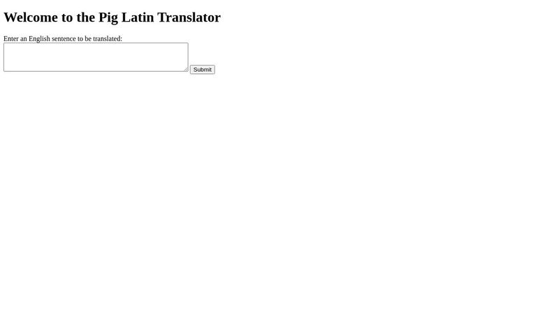 English to Pig Latin Translator