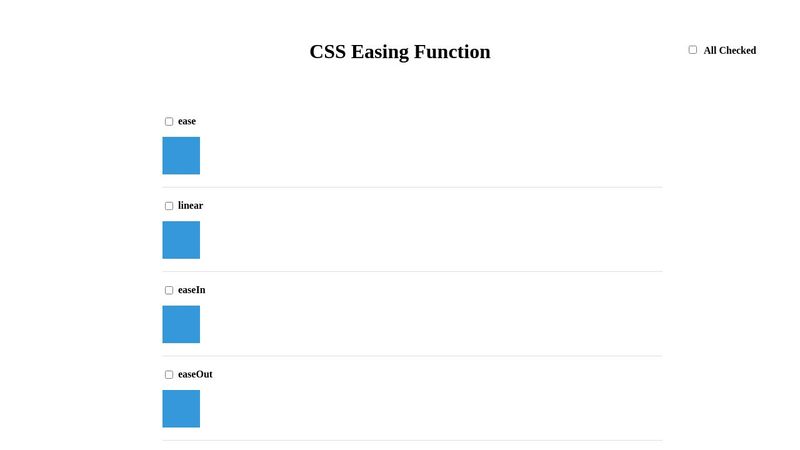 CSS Easing Function