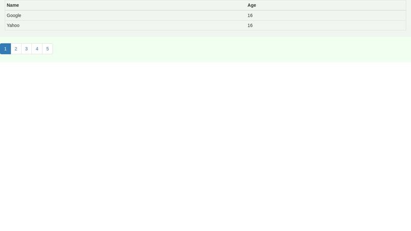 Bootstrap Table Paging