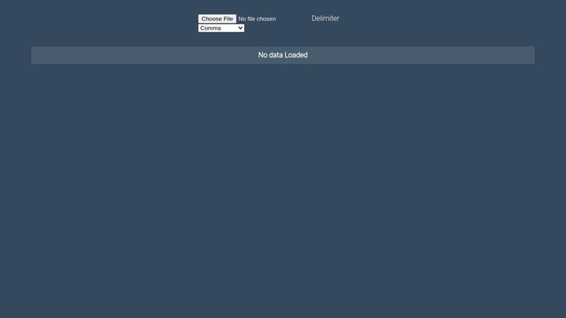 JS CSV Table from File API