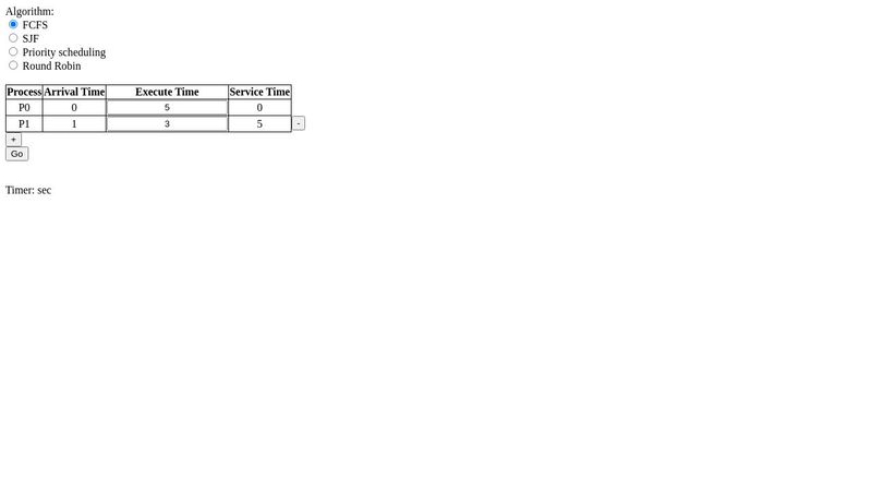 CPU Scheduling Algorithm Visualization