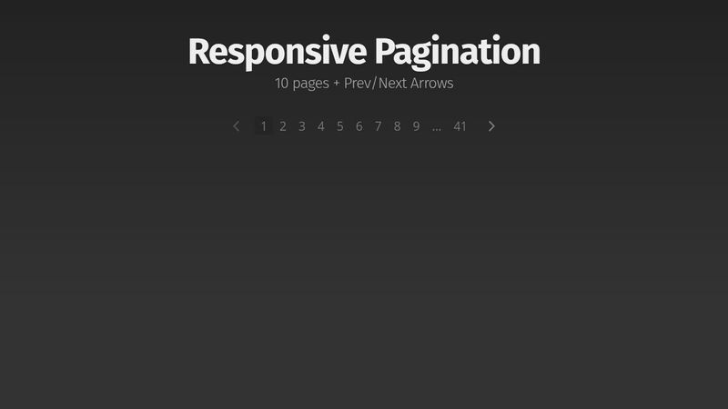 Responsive Pagination