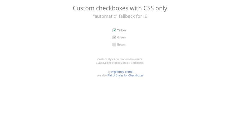 Custom checkboxes with CSS only