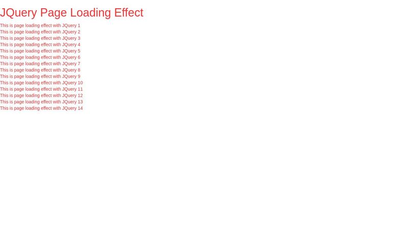 Page load fadeIn jquery