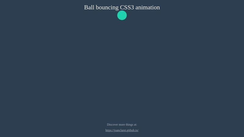 Ball bouncing CSS3 animation