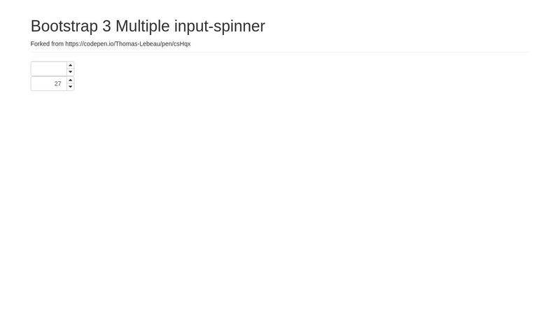 Bootstrap 3 input spinner