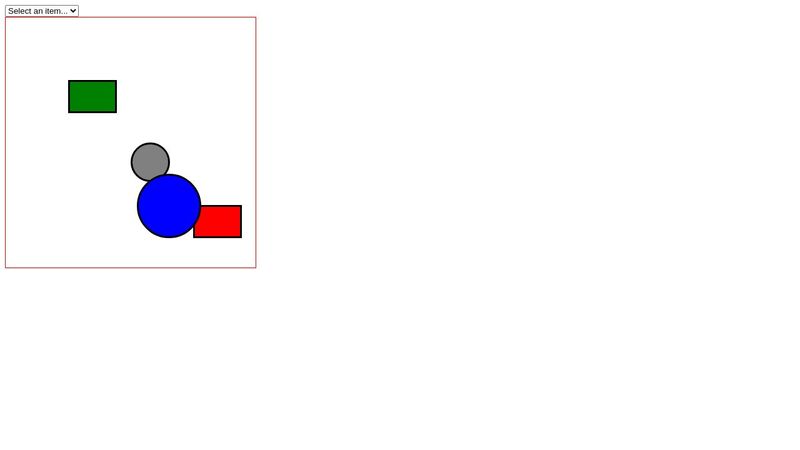 fabric.js select object programmatically via dropdown