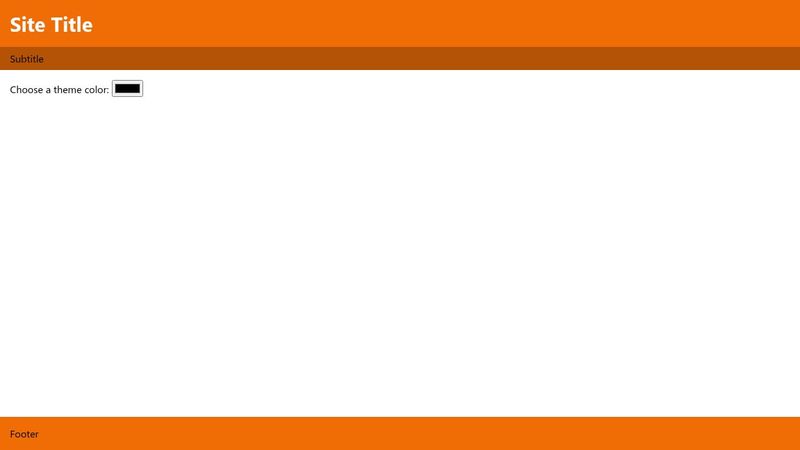Theming a site with CSS Custom Properties