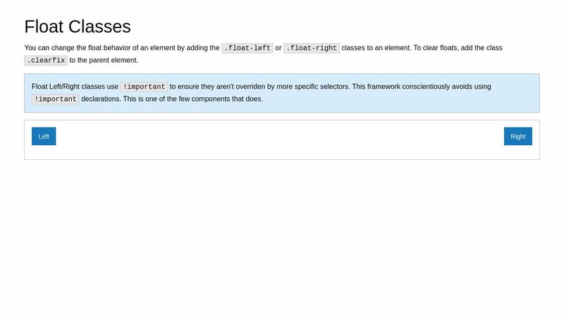 Foundation - Float Classes (CSS/Float Example)