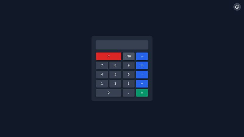 Fully Functional Calculator with history