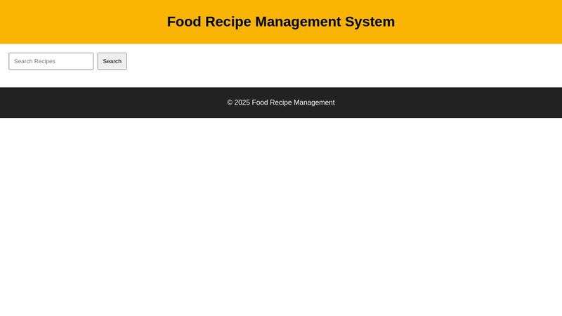 Food recipe management system