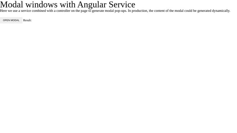 AngularJS modal window