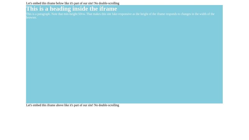 Embedded Responsive iframe in React