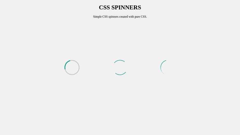 Simple CSS Spinners