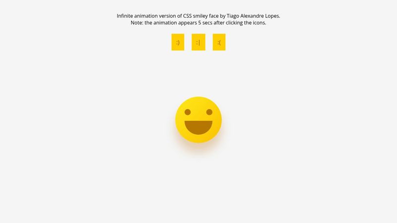 CSS Smiley - Infinite Animation