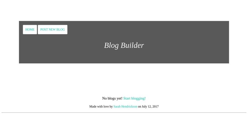 HTML/CSS blog builder