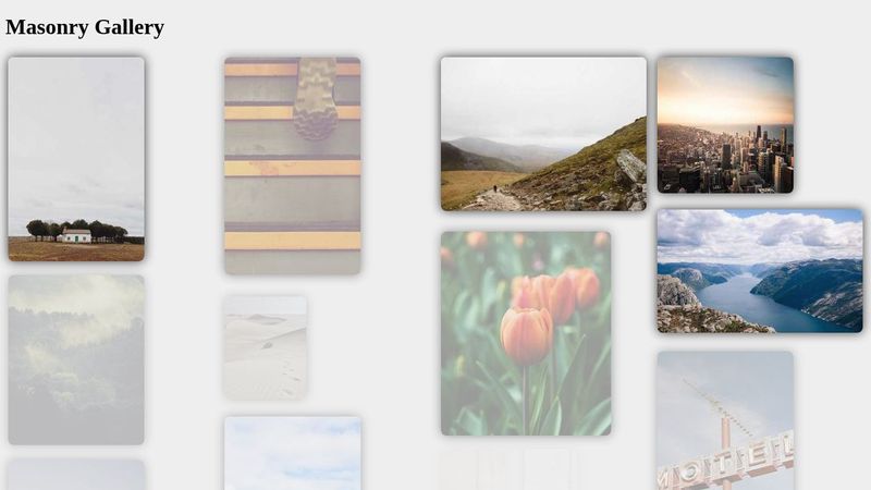 Responsive CSS Grid Masonry Gallery