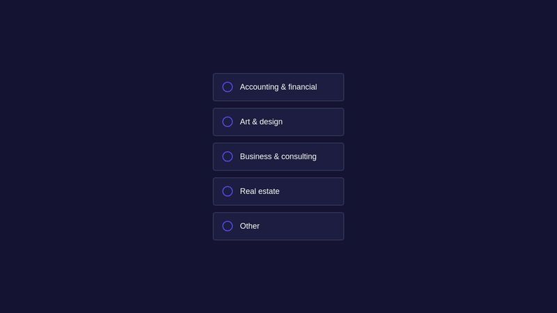 Custom Radio HTML CSS | Modern Radio UI Design