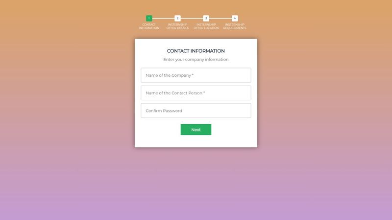 Progress bar registration form