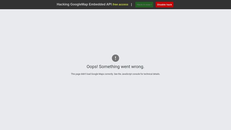 GoogleMap JS API Hacking