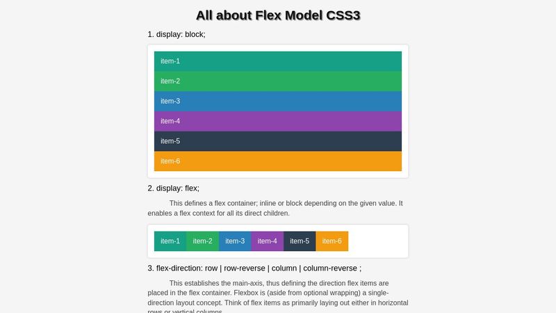 CSS Flexbox Model demo
