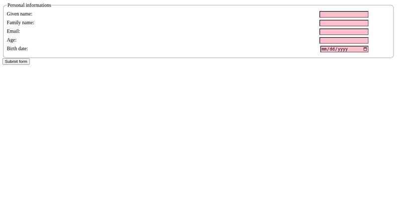 CodePen - HTML form best practice 1