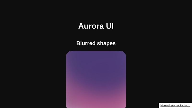 Aurora UI background