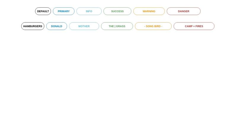 Wire Frame Bootstrap Pill Buttons