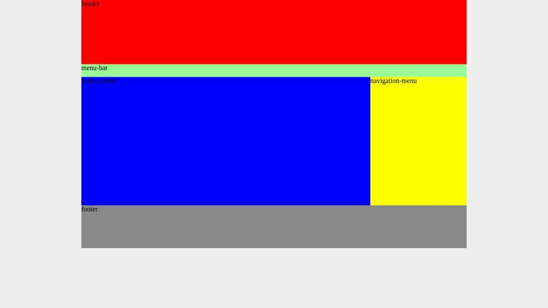 HTML Basic Template Grid