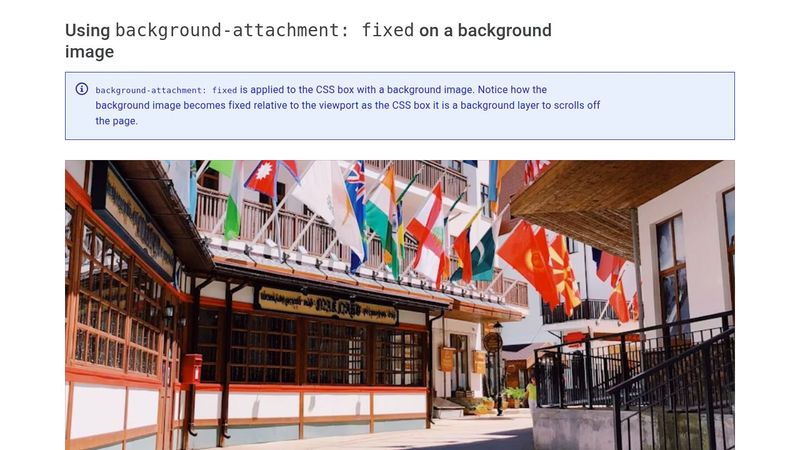 Learn CSS - Using background-attachment: fixed on a background-image