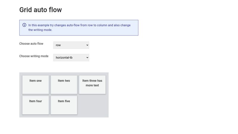 Learn CSS - Grid auto flow