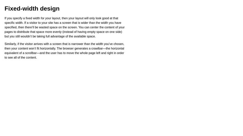 LearnDesign: Introduction "Fixed-width layout"